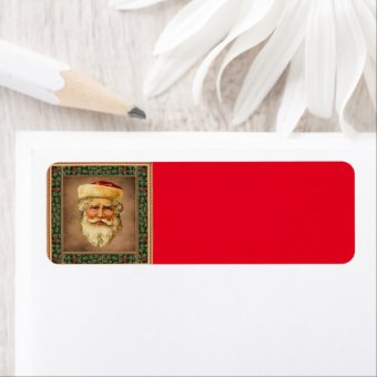 Santa Claus Vintage Return Address Label | Zazzle