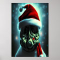 Santa Claus with a gas mask | AI Art Poster | Zazzle