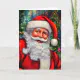 Santa Claus with a Twinkle in His Eye Blank Card | Zazzle