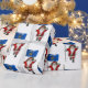 Santa Claus With Flag Of Wisconsin Wrapping Paper | Zazzle