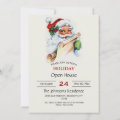 Santa Claus with his Christmas list scroll Invitation | Zazzle