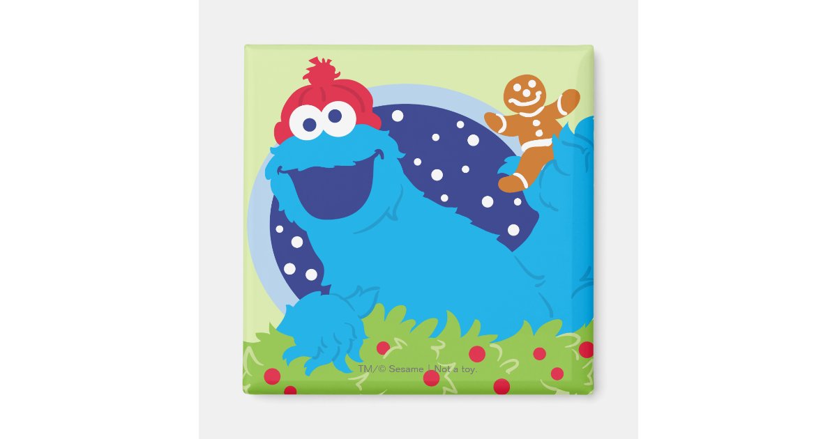 Santa Cookie Monster Magnet | Zazzle