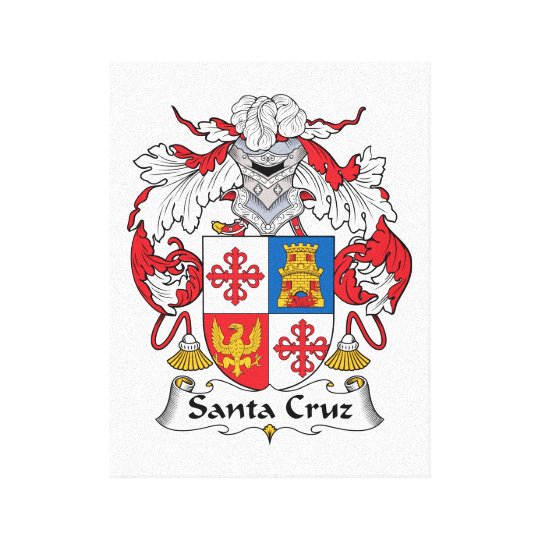Santa Cruz Family Crest Canvas Print | Zazzle.com