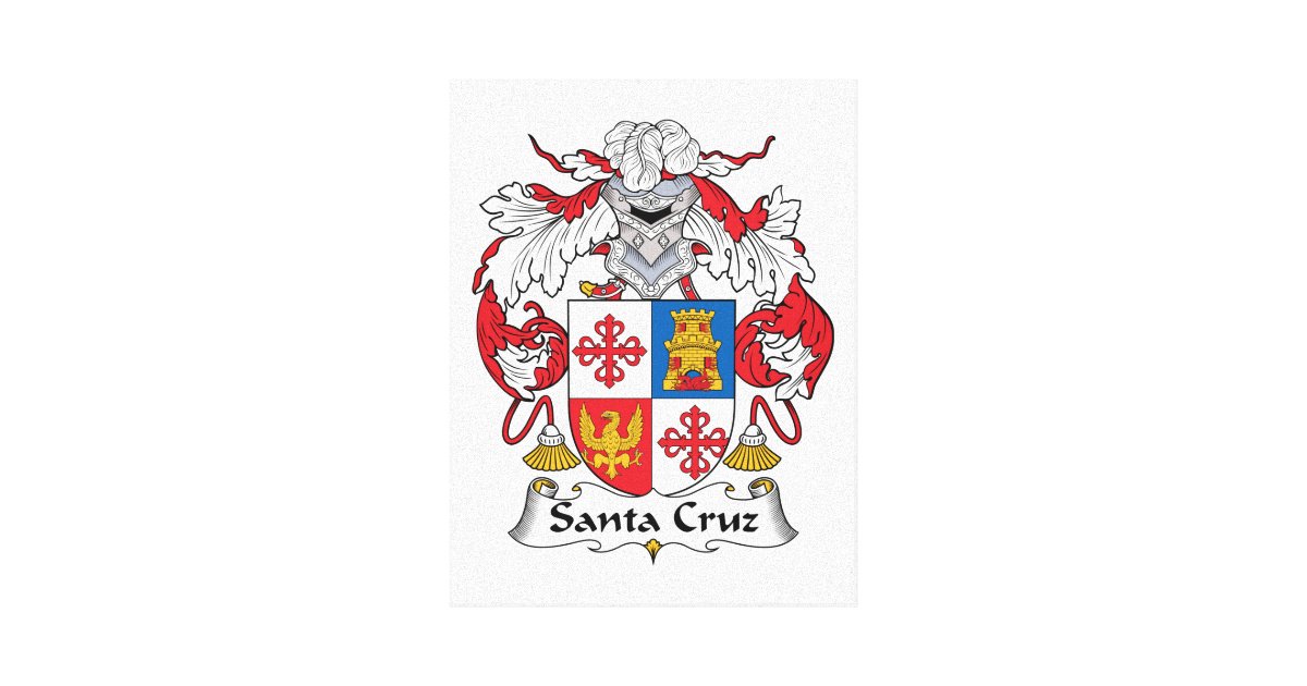 Santa Cruz Family Crest Canvas Print | Zazzle