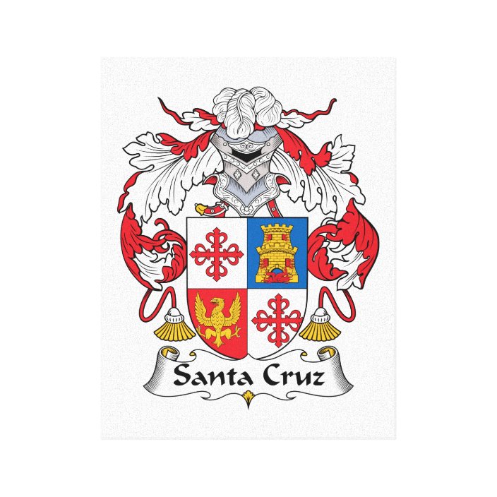 Santa Cruz Family Crest Canvas Print | Zazzle.com