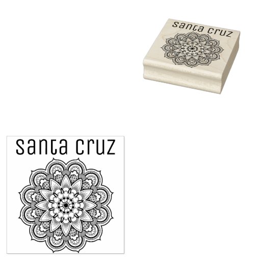 Santa Cruz Rubber Stamp | Zazzle