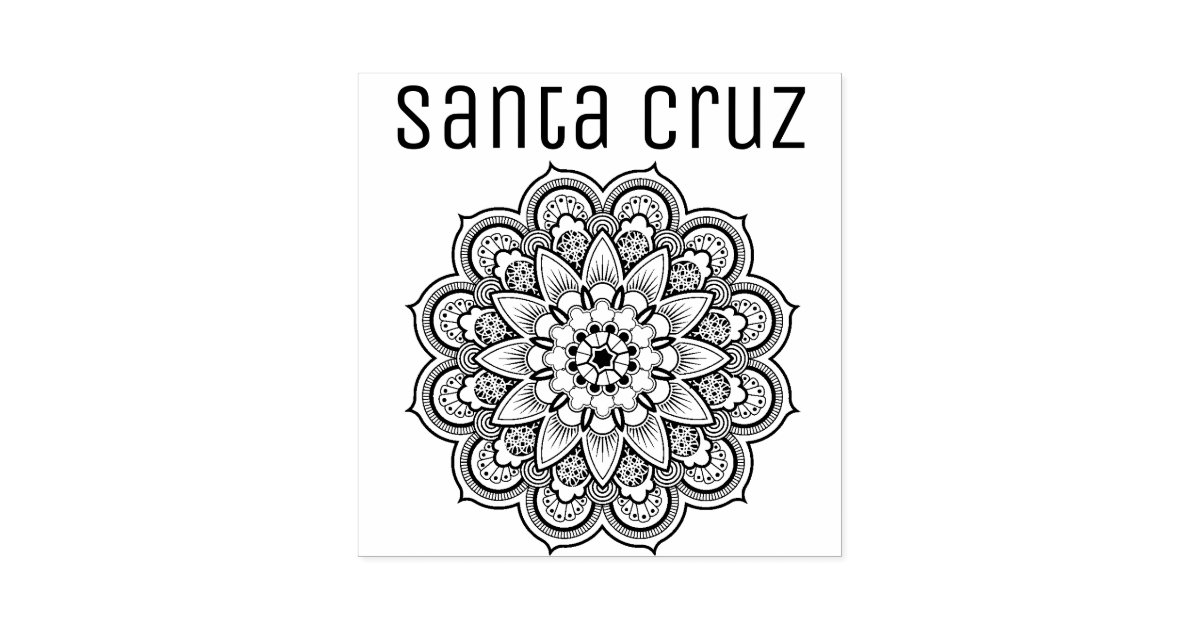 Santa Cruz Rubber Stamp | Zazzle