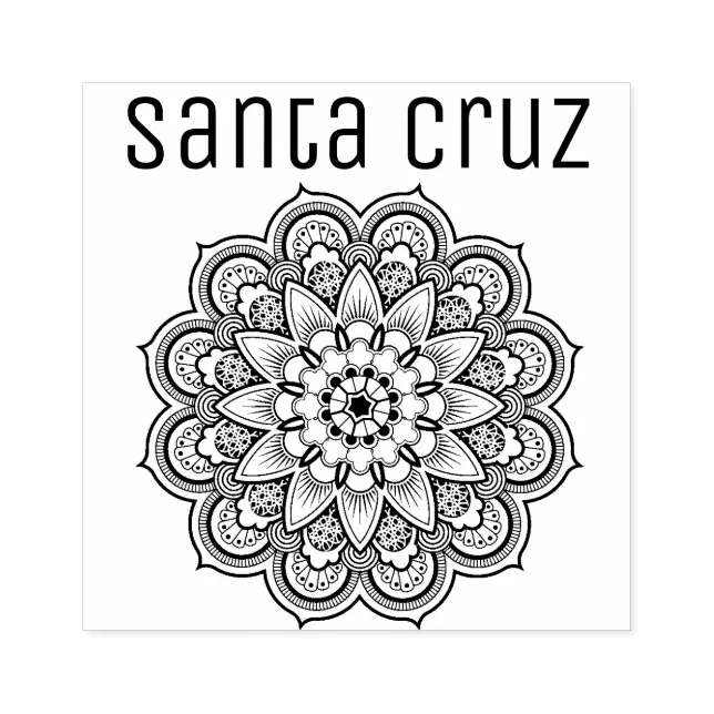 Santa Cruz Rubber Stamp | Zazzle