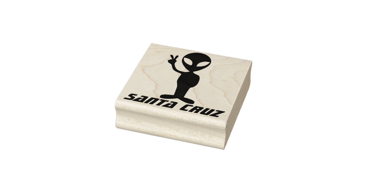 Santa Cruz Rubber Stamp | Zazzle