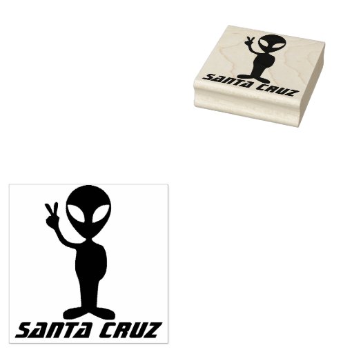 Santa Cruz Rubber Stamp | Zazzle