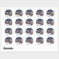 Santa Delivering Books at Christmas, Classic Round Sticker | Zazzle