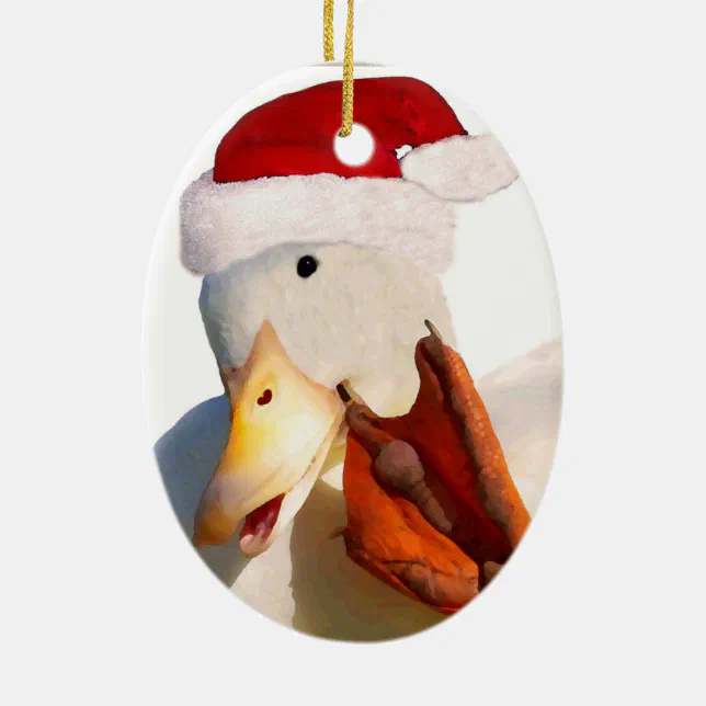 Santa Duck Ornament | Zazzle