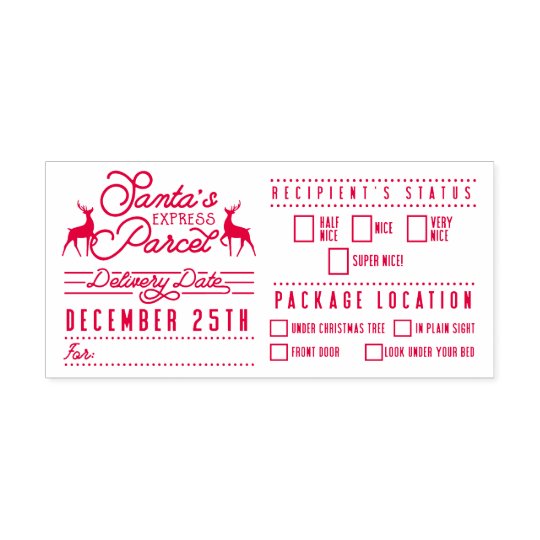 Santa Express Parcel Delivery | Santa Certified Self-inking Stamp ...
