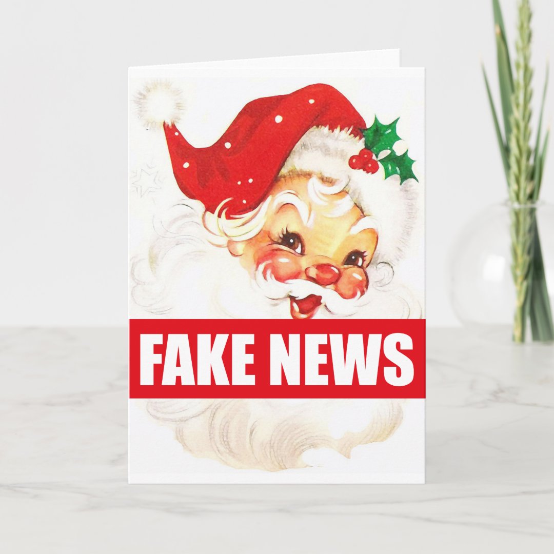 Santa Fake News Christmas Greetings Card | Zazzle