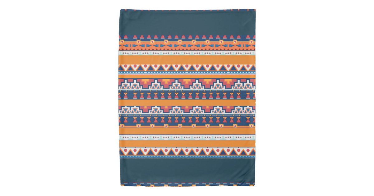Santa Fe Desert Style Boho Southwest Pattern Duvet Cover | Zazzle