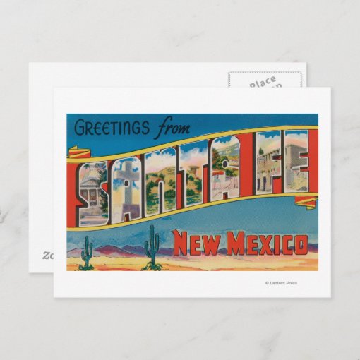 Santa Fe, New Mexico - Large Letter Scenes 2 Postcard | Zazzle
