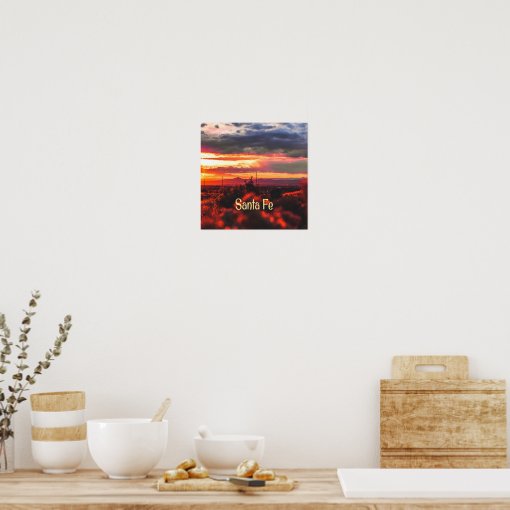 Santa Fe New Mexico Sun Set Poster | Zazzle