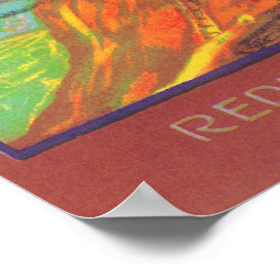 Santa Fe Orange LabelRedlands, CA Poster | Zazzle