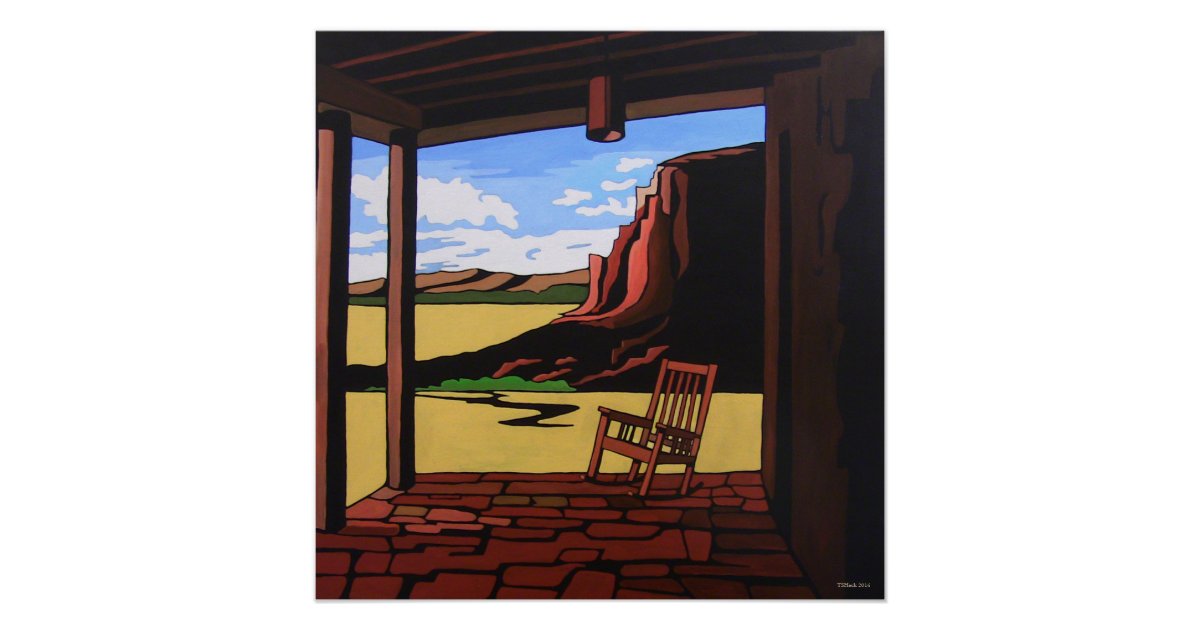 Santa Fe Porch Poster | Zazzle
