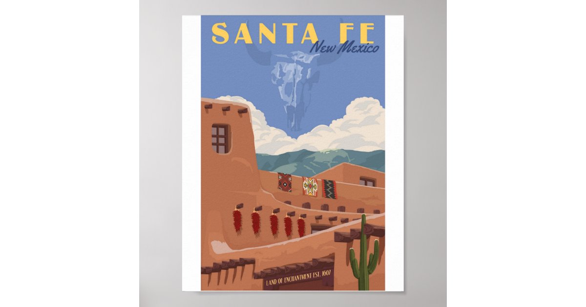 SANTA FE POSTER | Zazzle