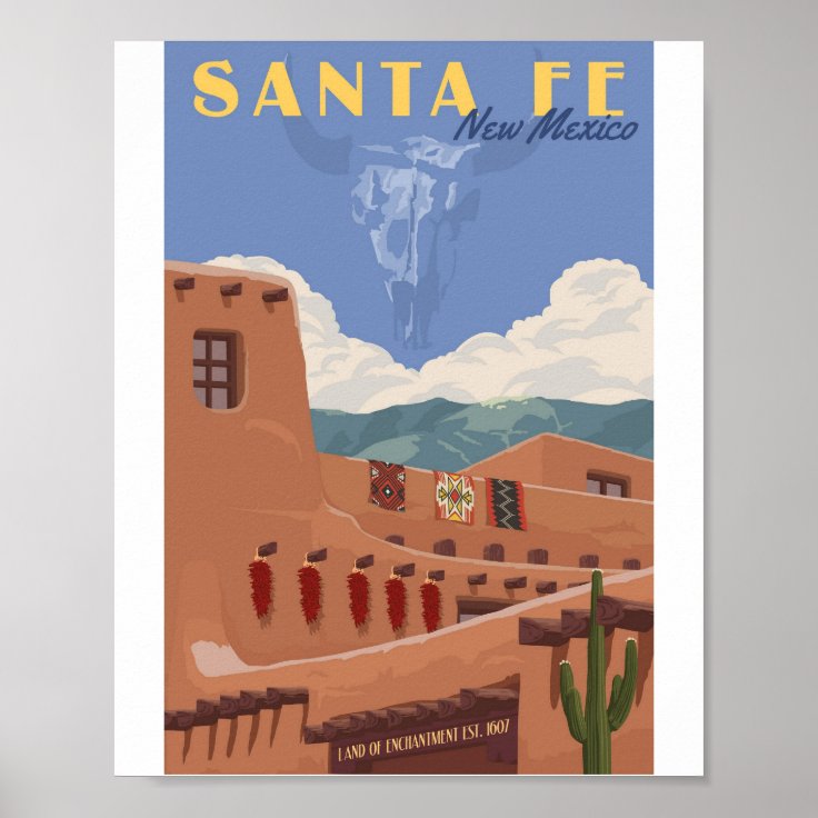 SANTA FE POSTER | Zazzle