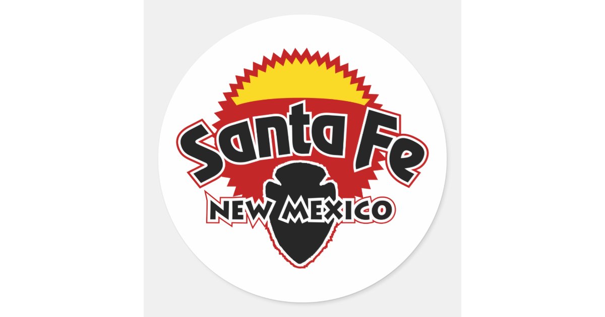 Santa Fe Sun Classic Round Sticker | Zazzle