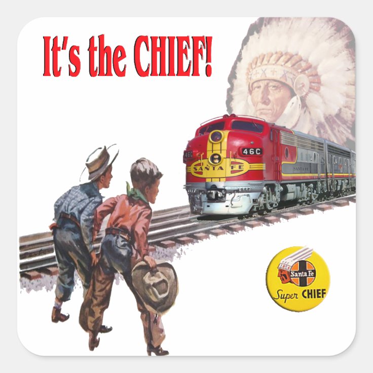 Santa Fe Super Chief Train Stickers | Zazzle