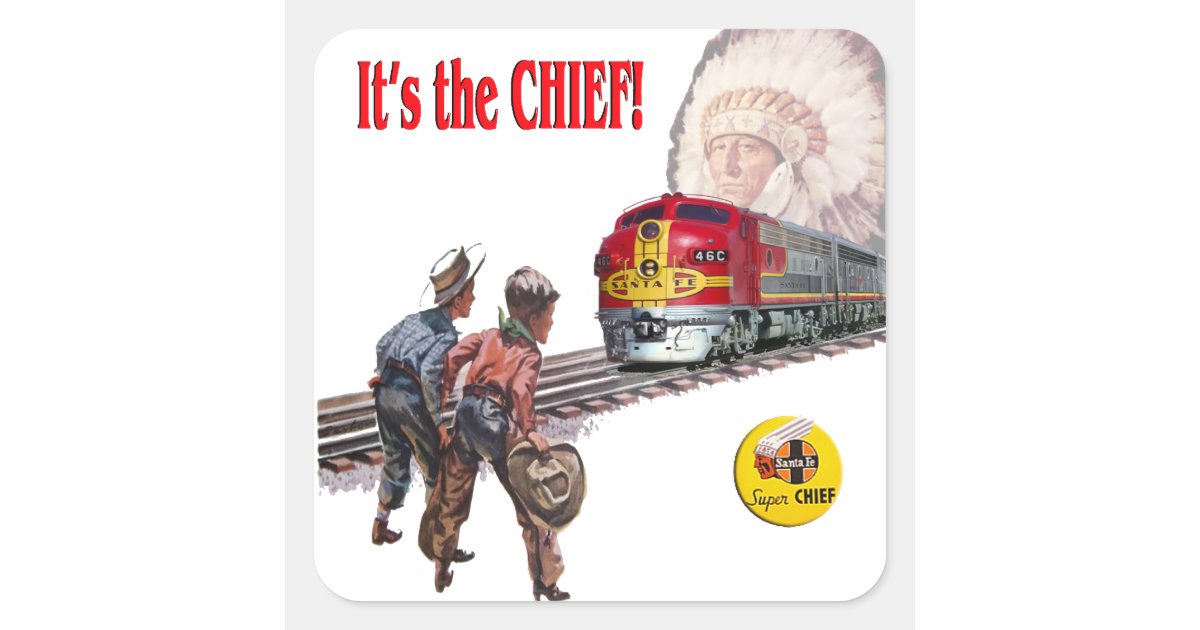 Santa Fe Super Chief Train Stickers | Zazzle
