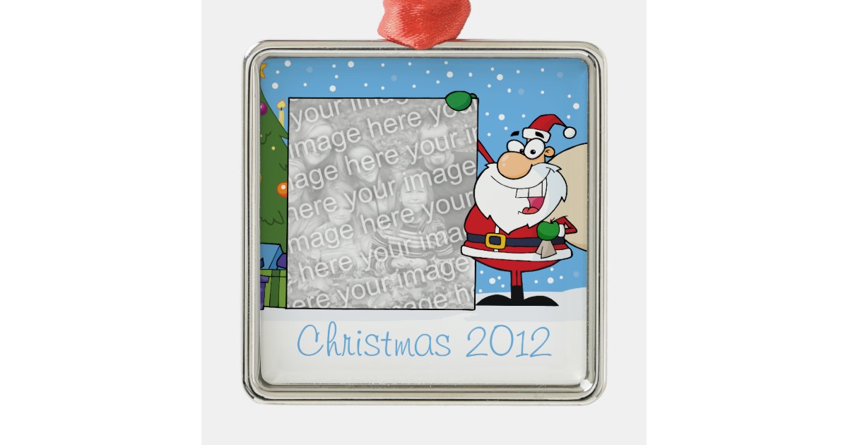 Santa Frame Photo Ornament | Zazzle.com