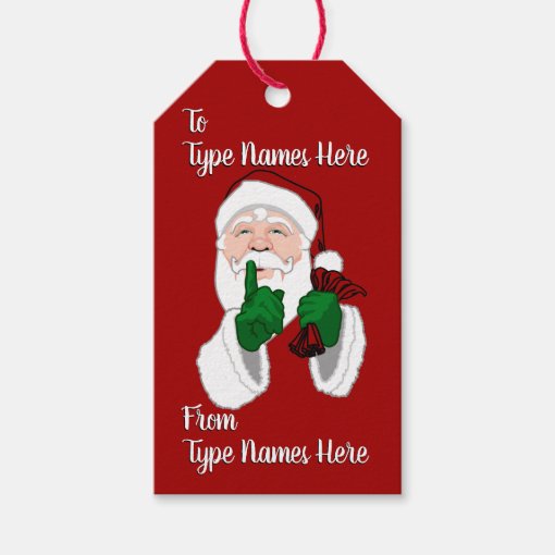 Santa Gift Tags Custom Christmas Santa Gift Tags | Zazzle