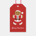 Santa Gingerbread Man Christmas Gift Tags | Zazzle