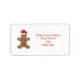 Santa Gingerbread man Christmas label | Zazzle