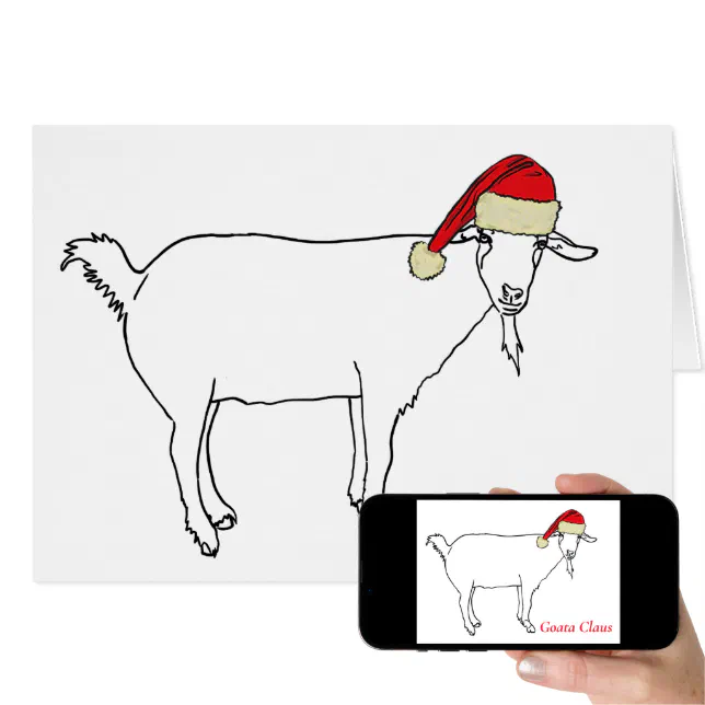 Santa Goat simple Drawing | Zazzle