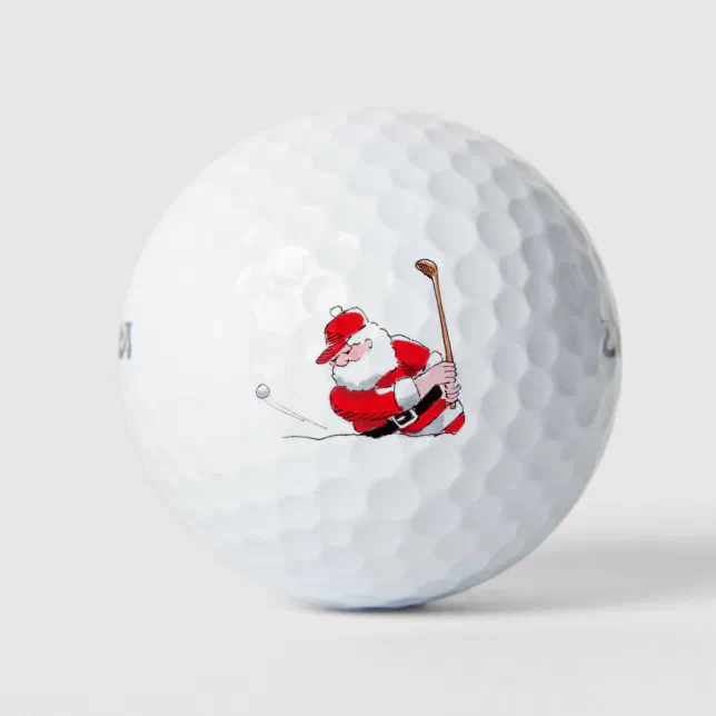 Santa Golf Ball | Zazzle