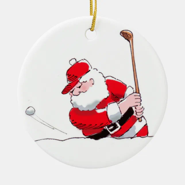 Santa Golf ornament | Zazzle