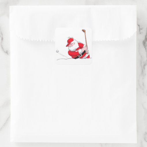 Santa Golf sticker | Zazzle