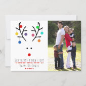 Santa Has A New Stop! Modern Moving Photo Holiday Card | Zazzle