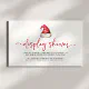Santa Hat Christmas Baby Shower Display Shower Enclosure Card | Zazzle