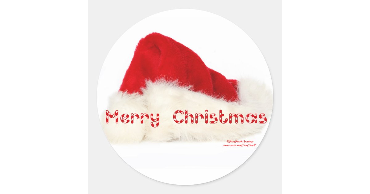 Santa Hat Sticker | Zazzle