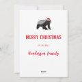 Santa Honey Funny Christmas Honey badger Quote Holiday Card | Zazzle