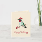 Santa Hummingbird Holiday Card | Zazzle