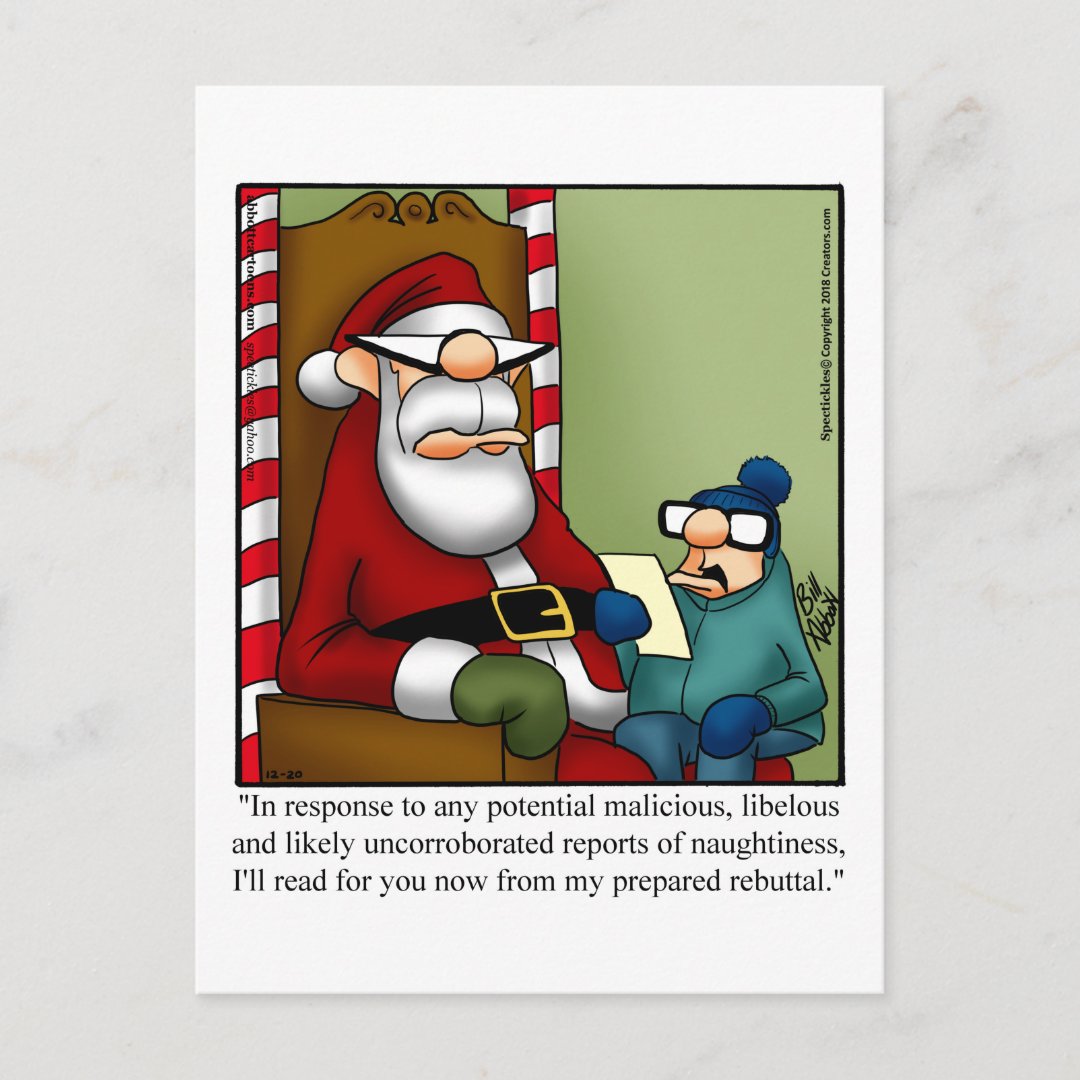 Santa Humor Christmas Postcard | Zazzle