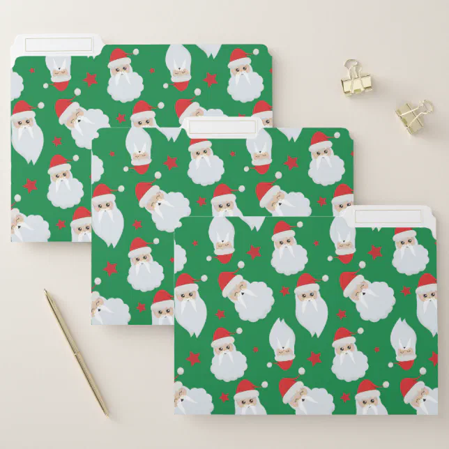 SANTA-ICONS-PATTERNS-04 FILE FOLDER | Zazzle