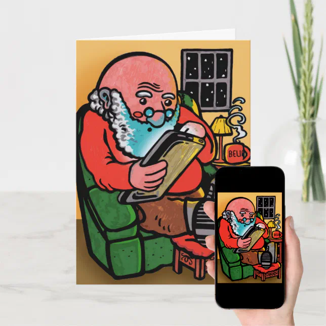 Santa Ipad Christmas Card | Zazzle