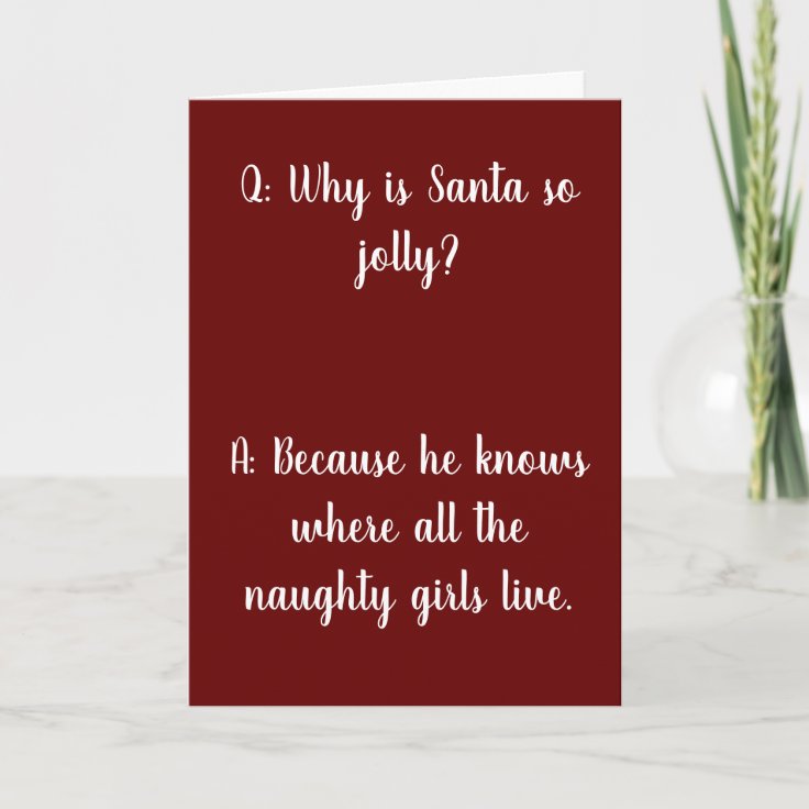 **SANTA IS A JOLLY MAN** CARD | Zazzle