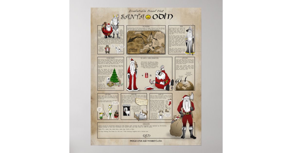 Santa is Odin Poster | Zazzle
