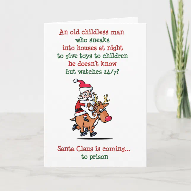 Santa is Watching Card | Zazzle
