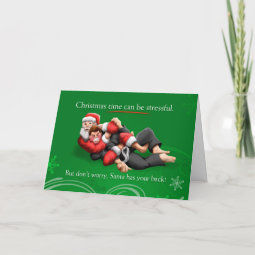Santa Jiu Jitsu Choke - Christmas Card | Zazzle
