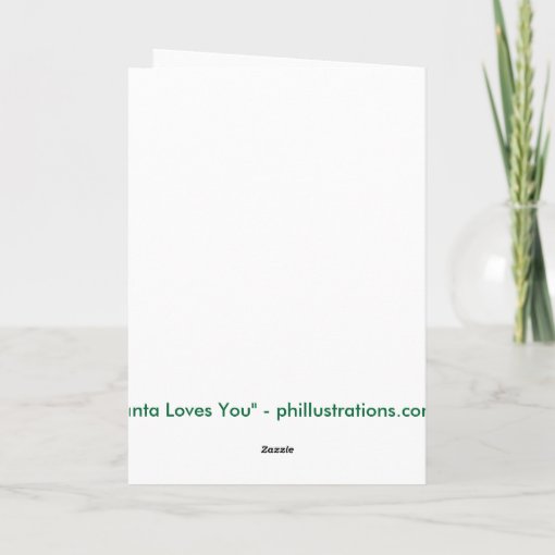 Santa Loves You Holiday Card | Zazzle