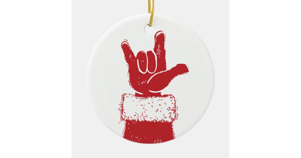 Santa Loves You Ornament | Zazzle